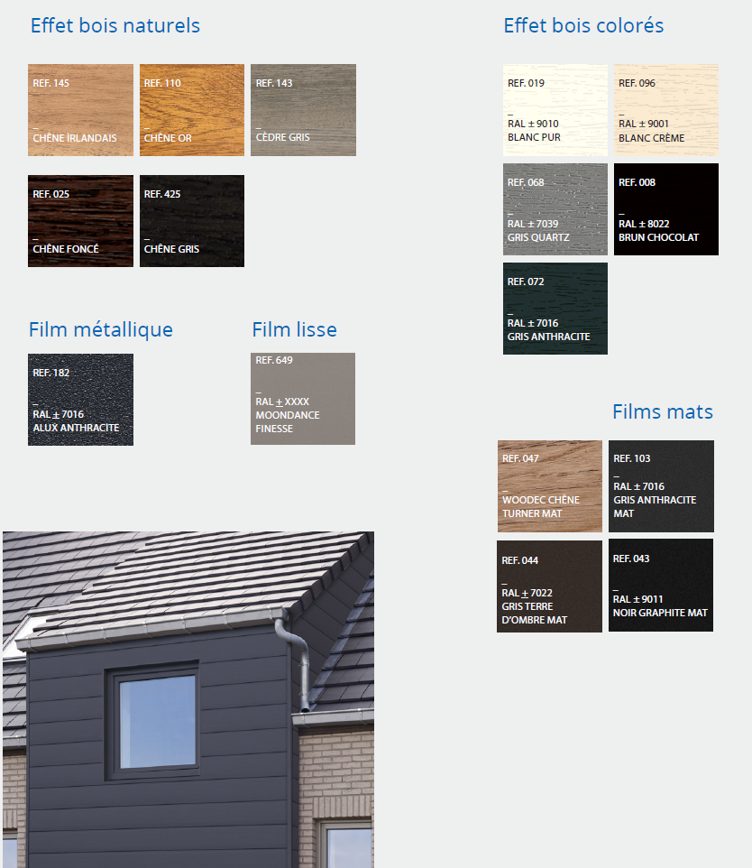 Dévouvrez notre offre de couleurs de bardage PVC | Deceuninck